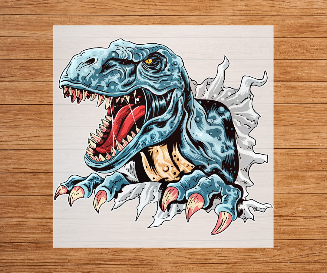 T-rex Dinosaur DTF Transfer: Prehistoric Power Design - Etsy