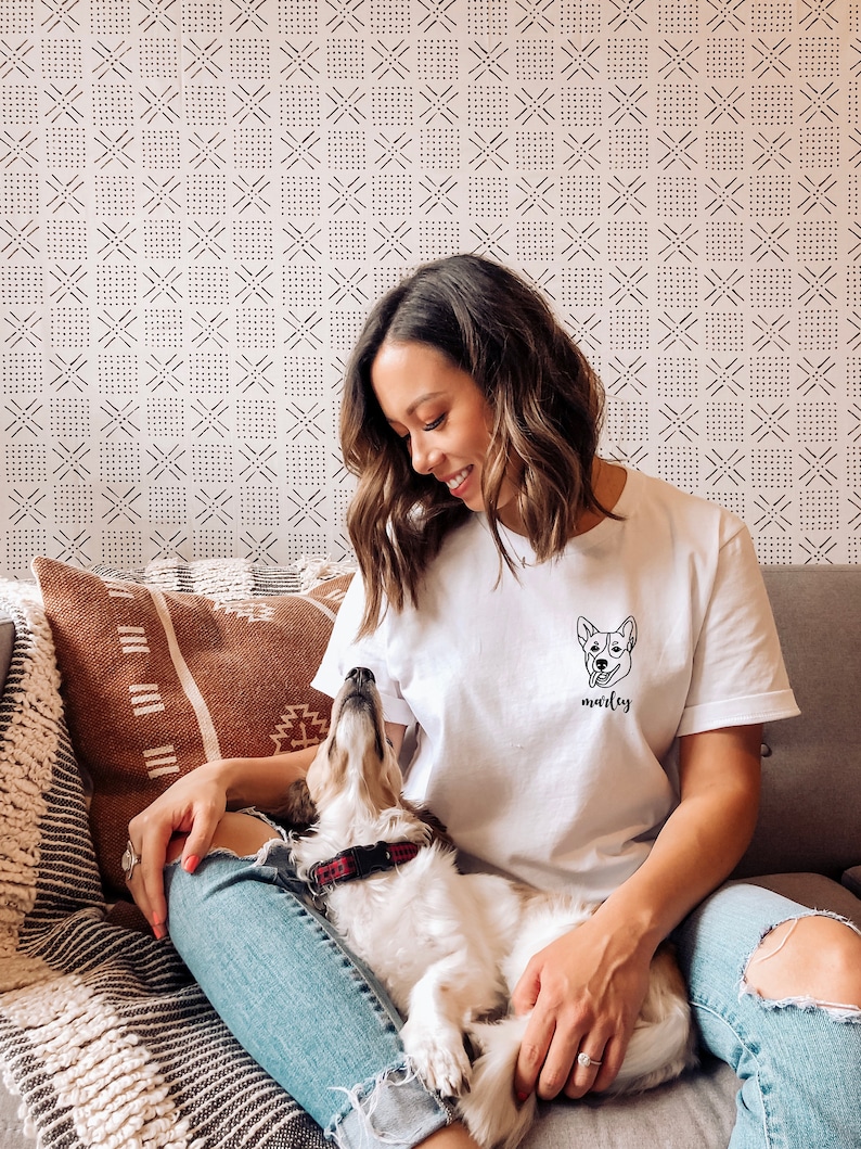 Custom Pet Face Personalized Hand Drawn Customized Line Art - Etsy