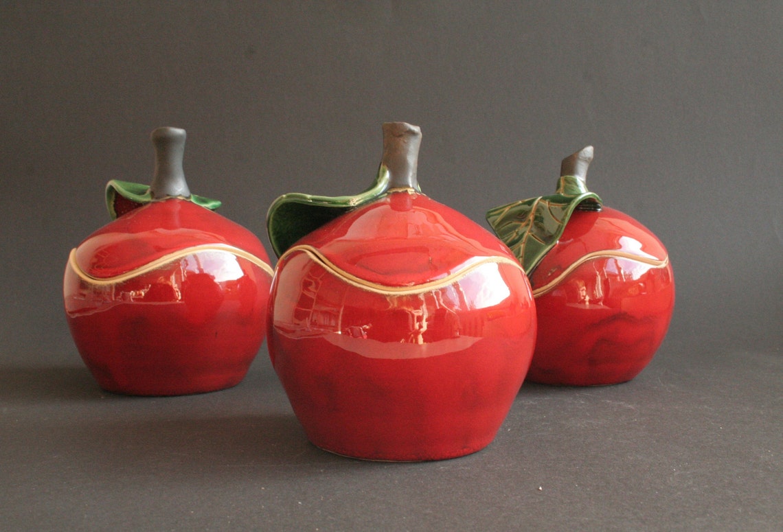 Apple Shaped Jar With a Lid|handmade Ceramic Jar|decorative and Usable ...