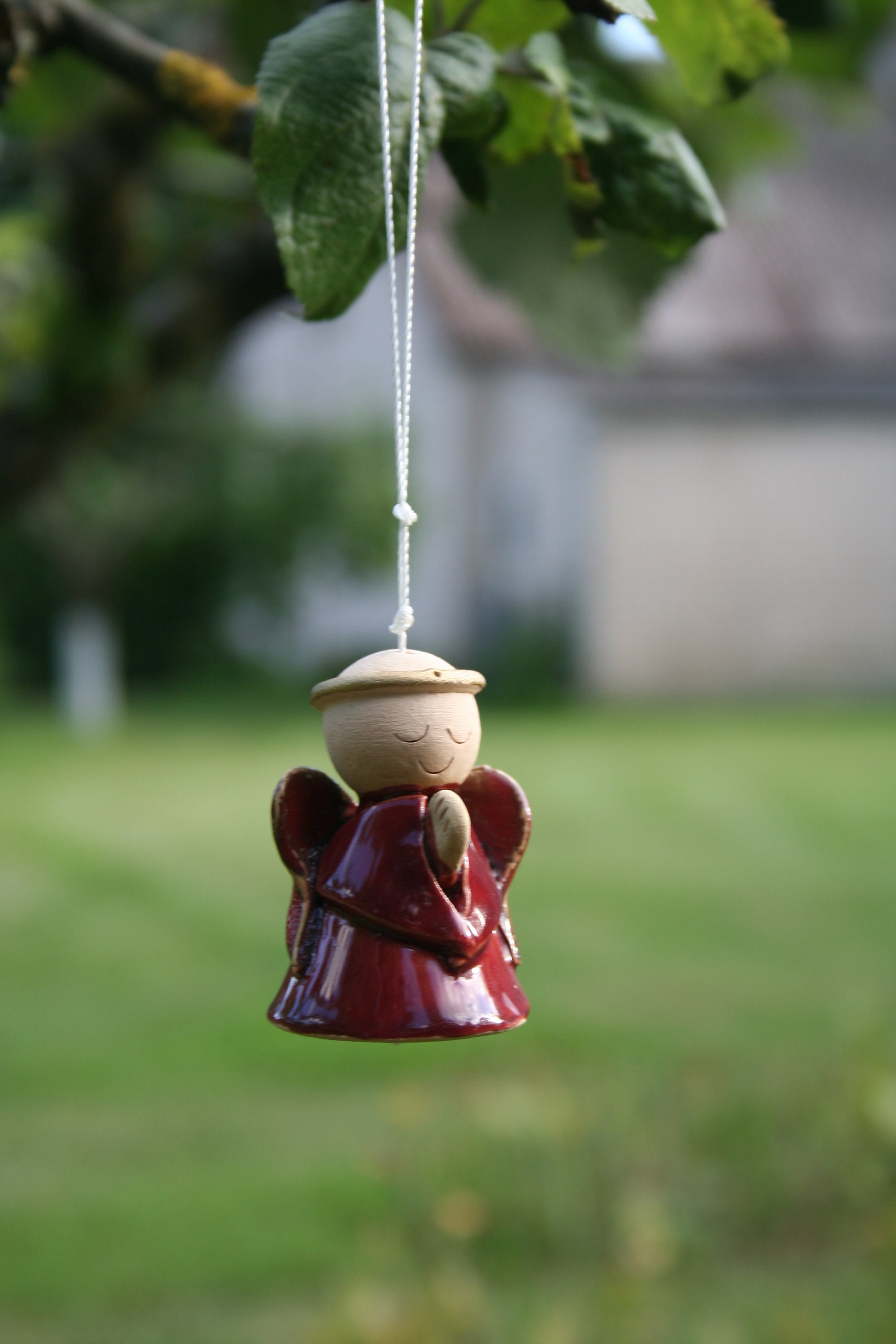Ceramic Angel Bell Ornament Christmas Tree Angel | Etsy
