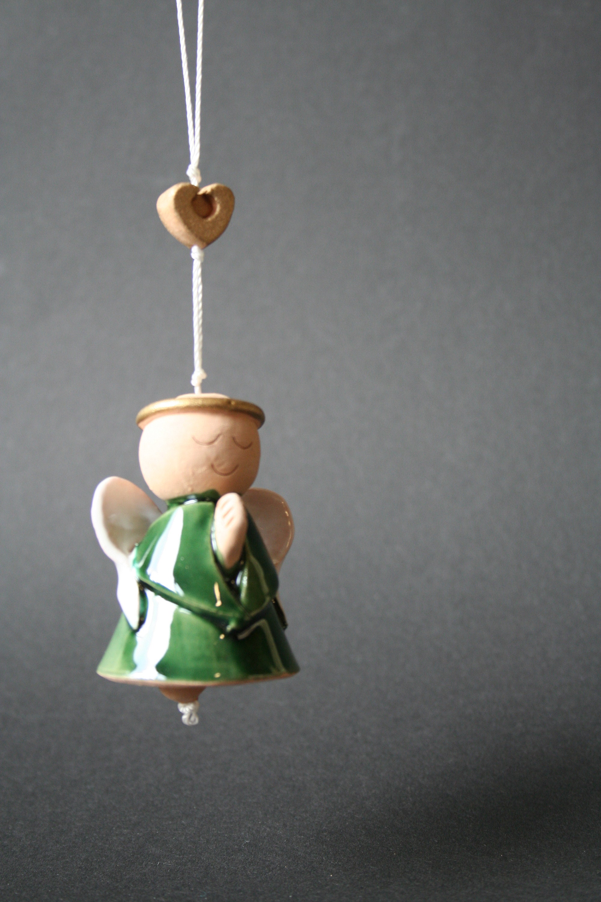 Ceramic Angel Bell Ornament Christmas Tree Angel - Etsy UK