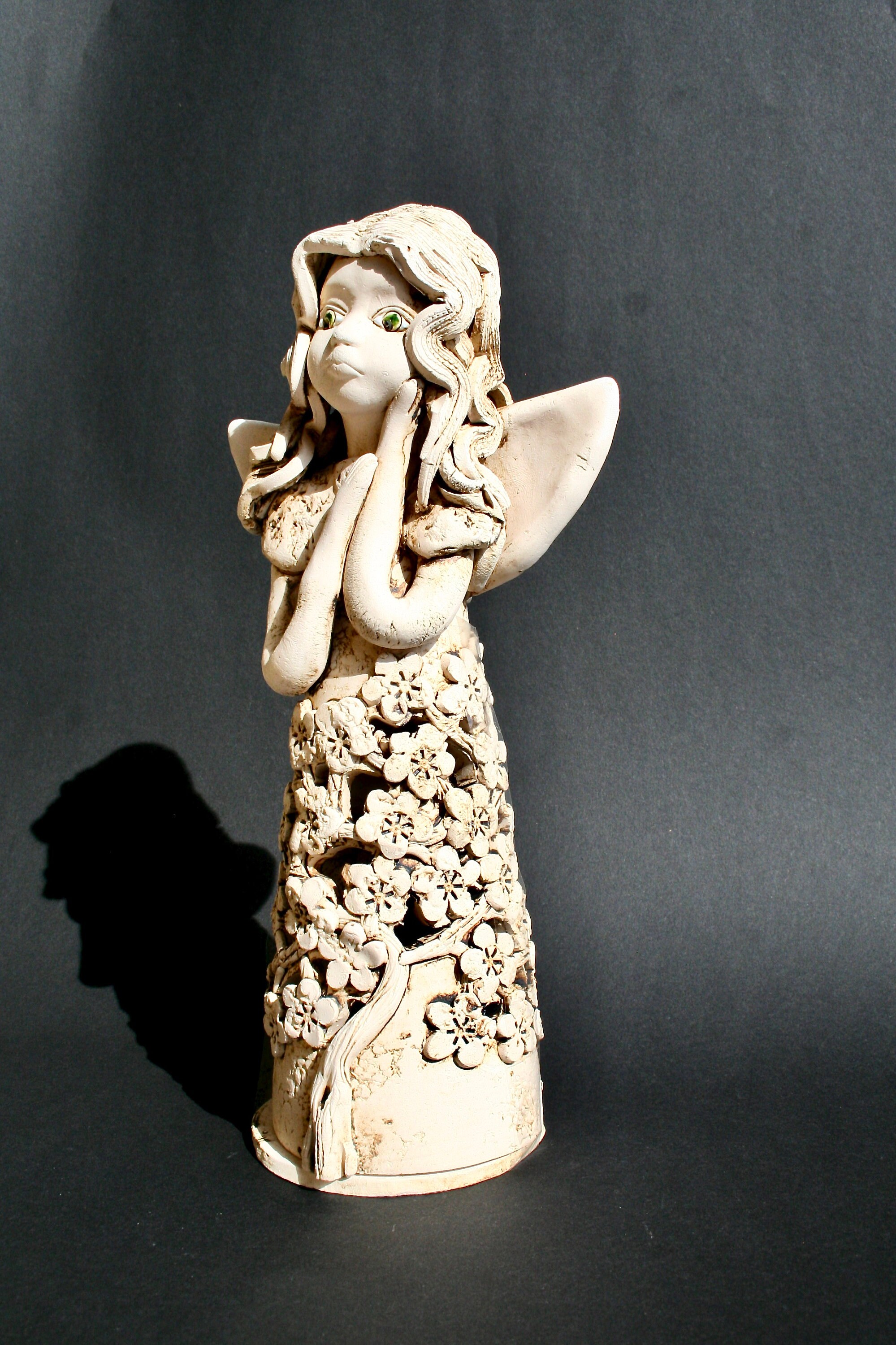 Collectible Ceramic Angel Tealight Holder|handmade Angel Figurine ...