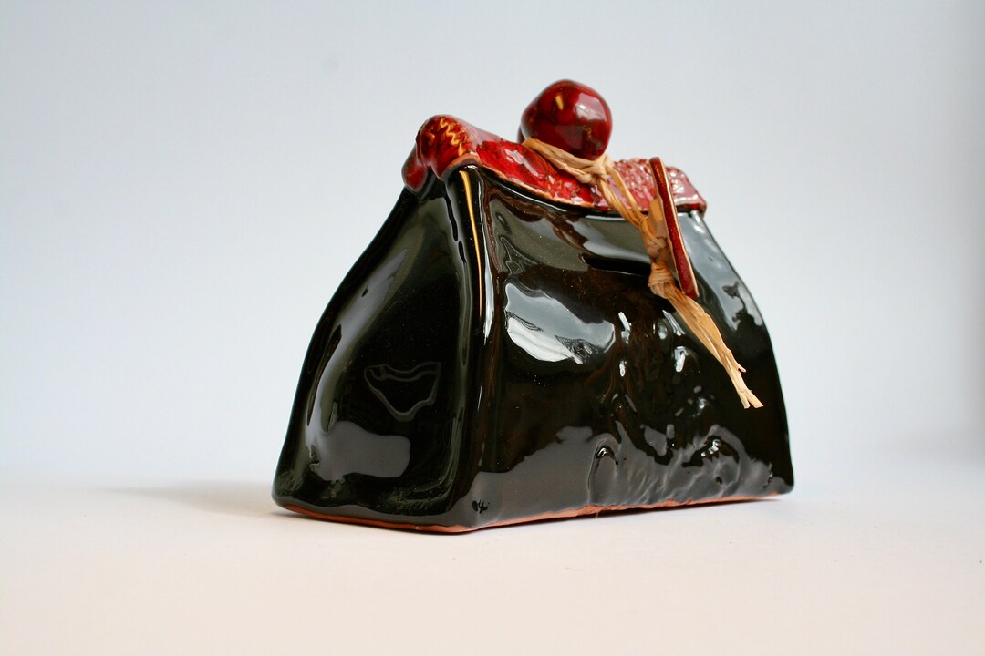 Purse Piggy Bankhandmade Ceramic Purse Money Bankdesign Accent Change ...