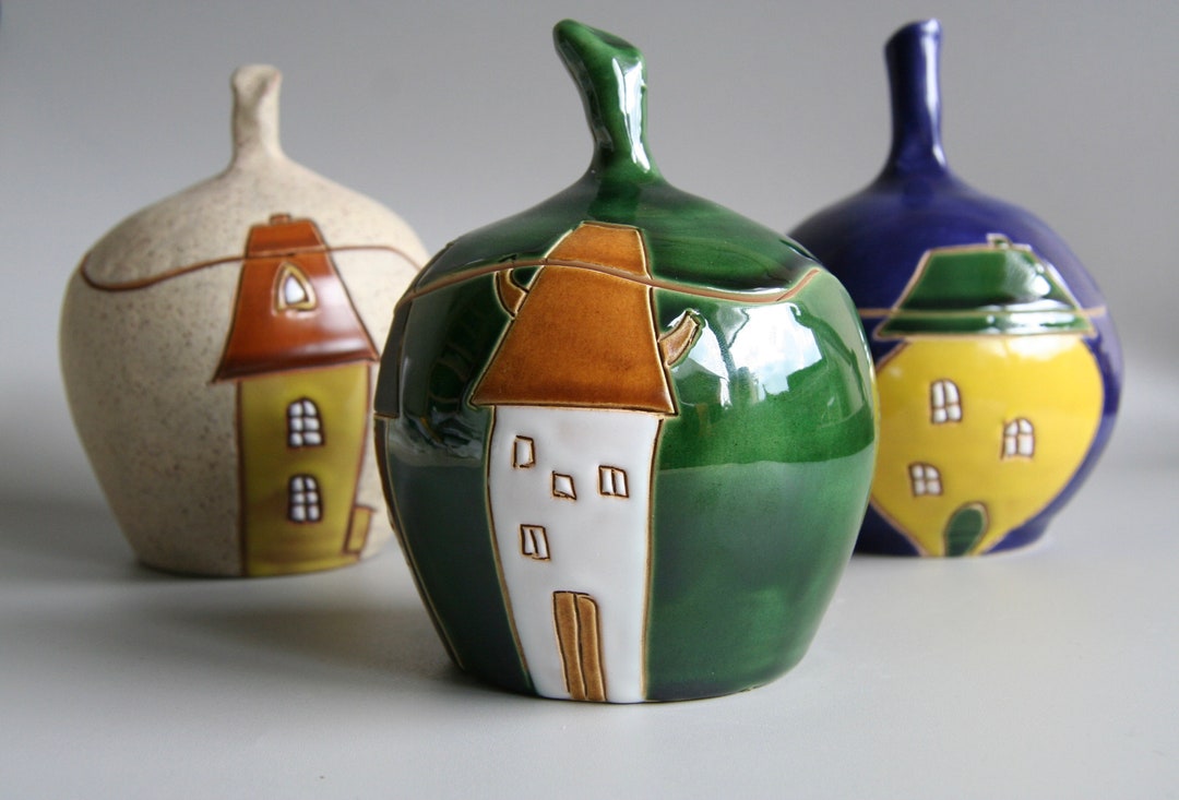 Handmade Ceramic Jar With Lid|decorative Ceramic Jar|one of a Kind Jar ...