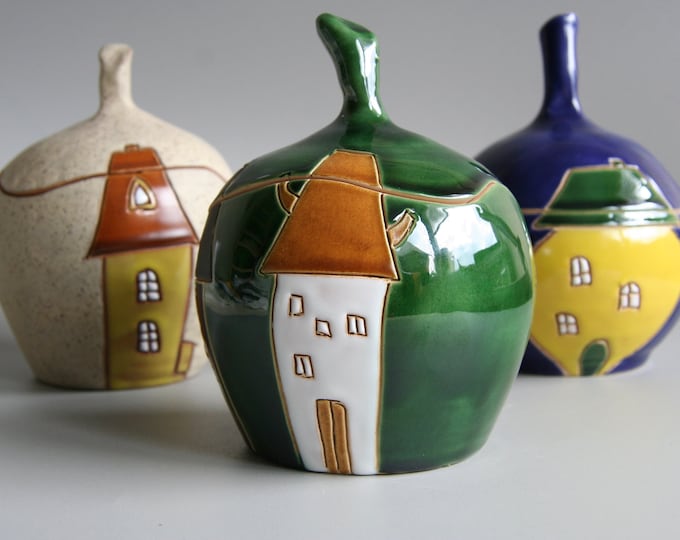 Handmade Ceramic Jar With Lid|decorative Ceramic Jar|one of a Kind Jar ...