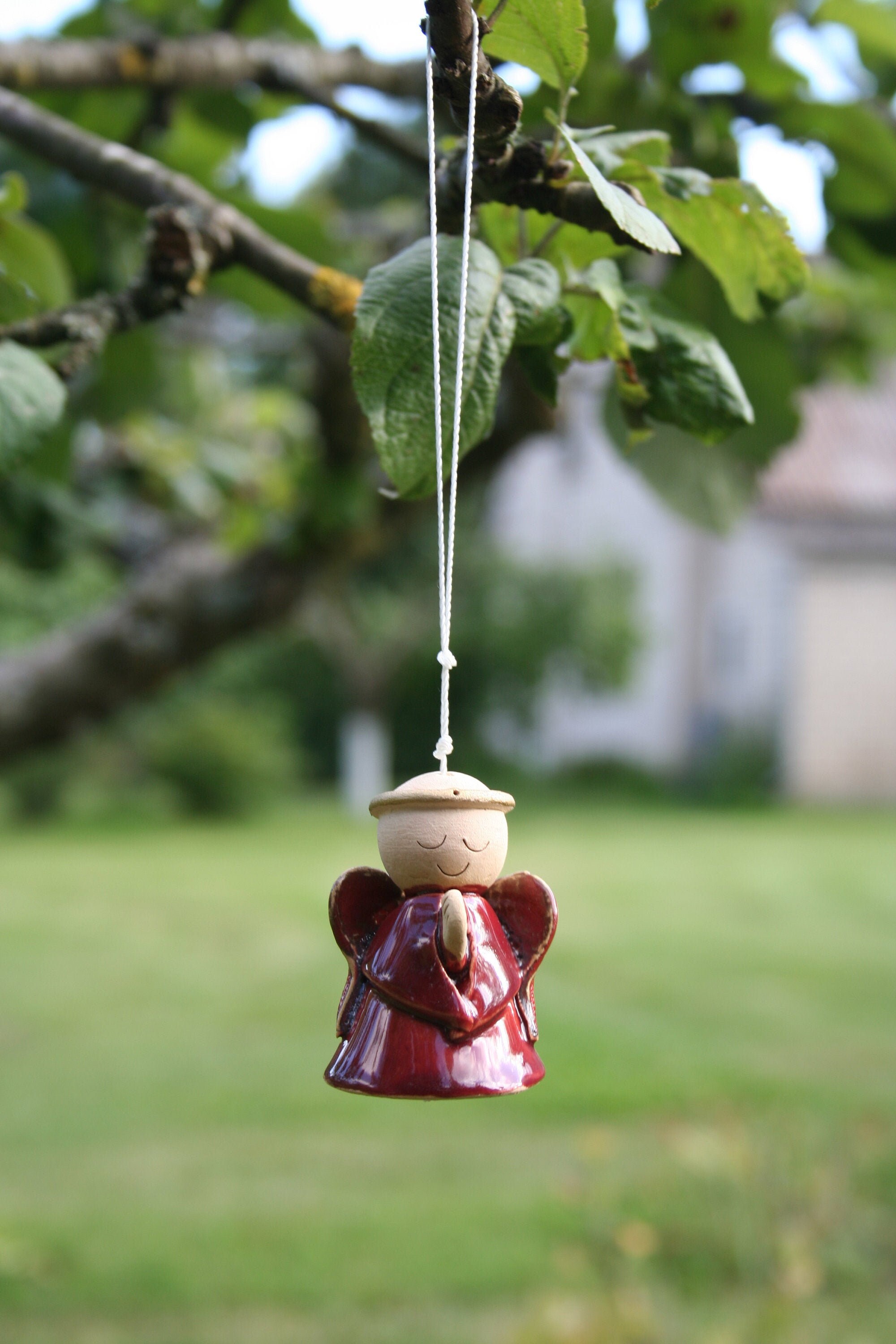 Ceramic Angel Bell Ornament Christmas Tree Angel | Etsy