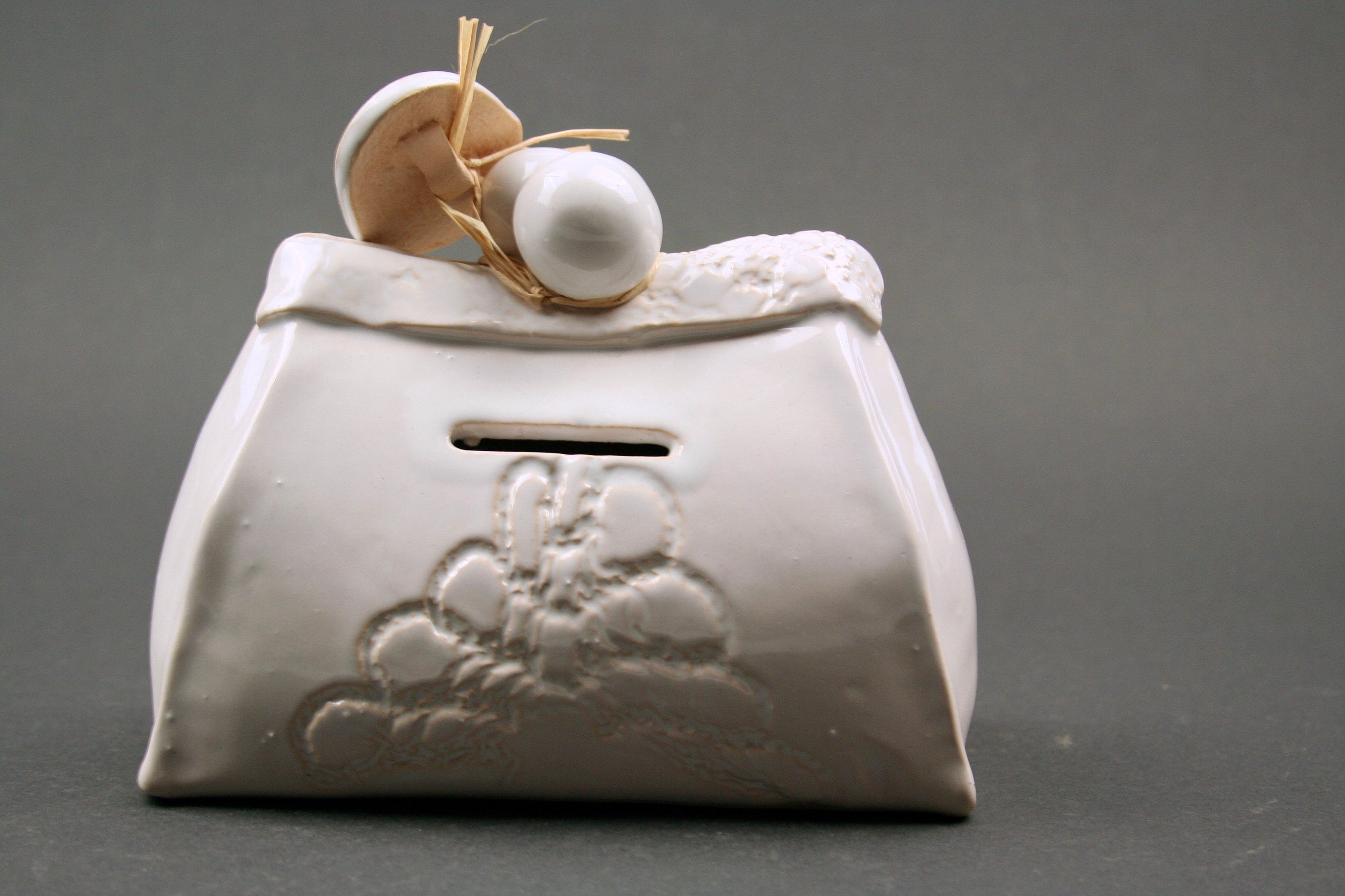 Purse Piggy Bankhandmade Ceramic Purse Money Bankdesign - Etsy UK