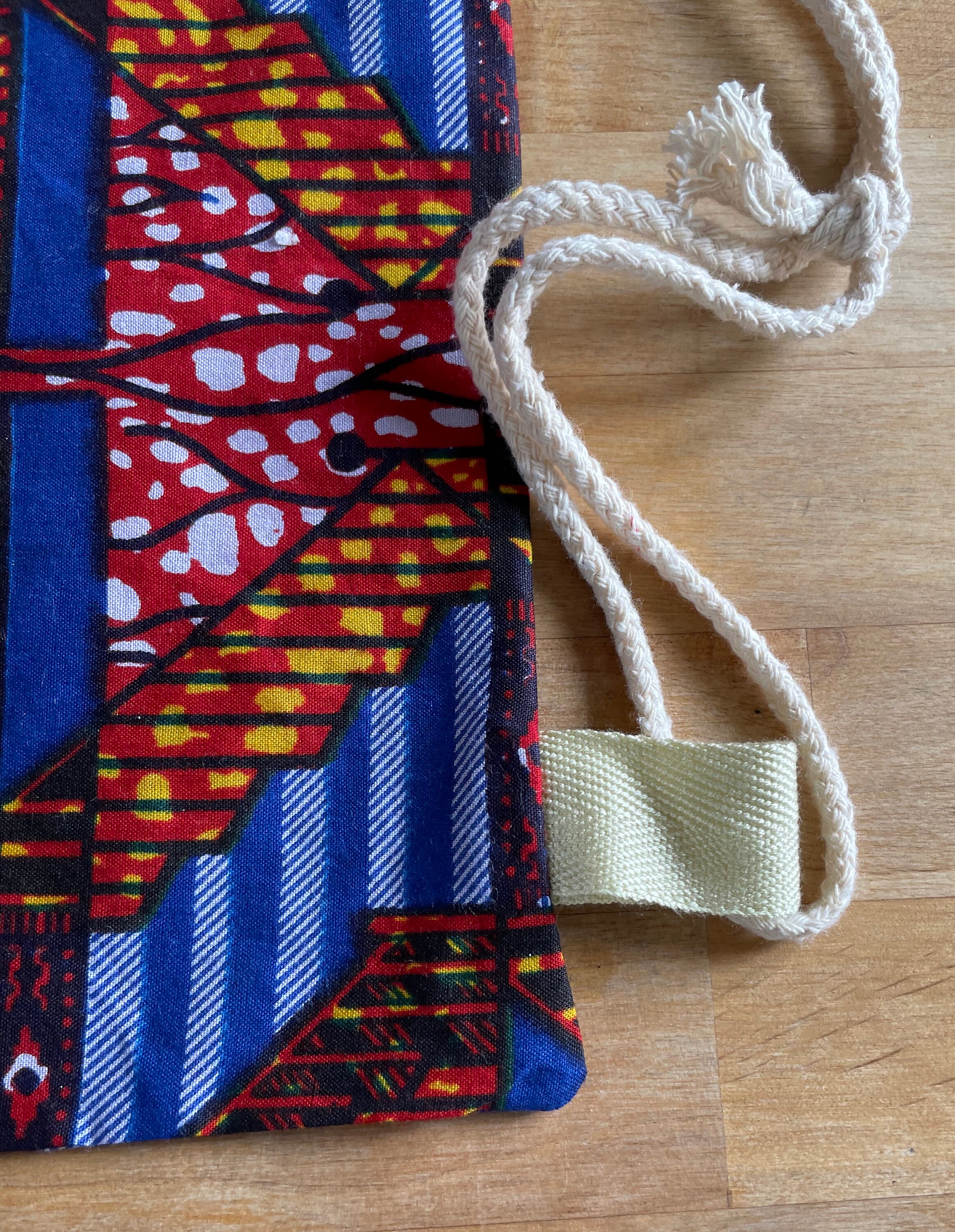Large Dutch Java Maxiprint African Wax Fabric Drawstring - Etsy