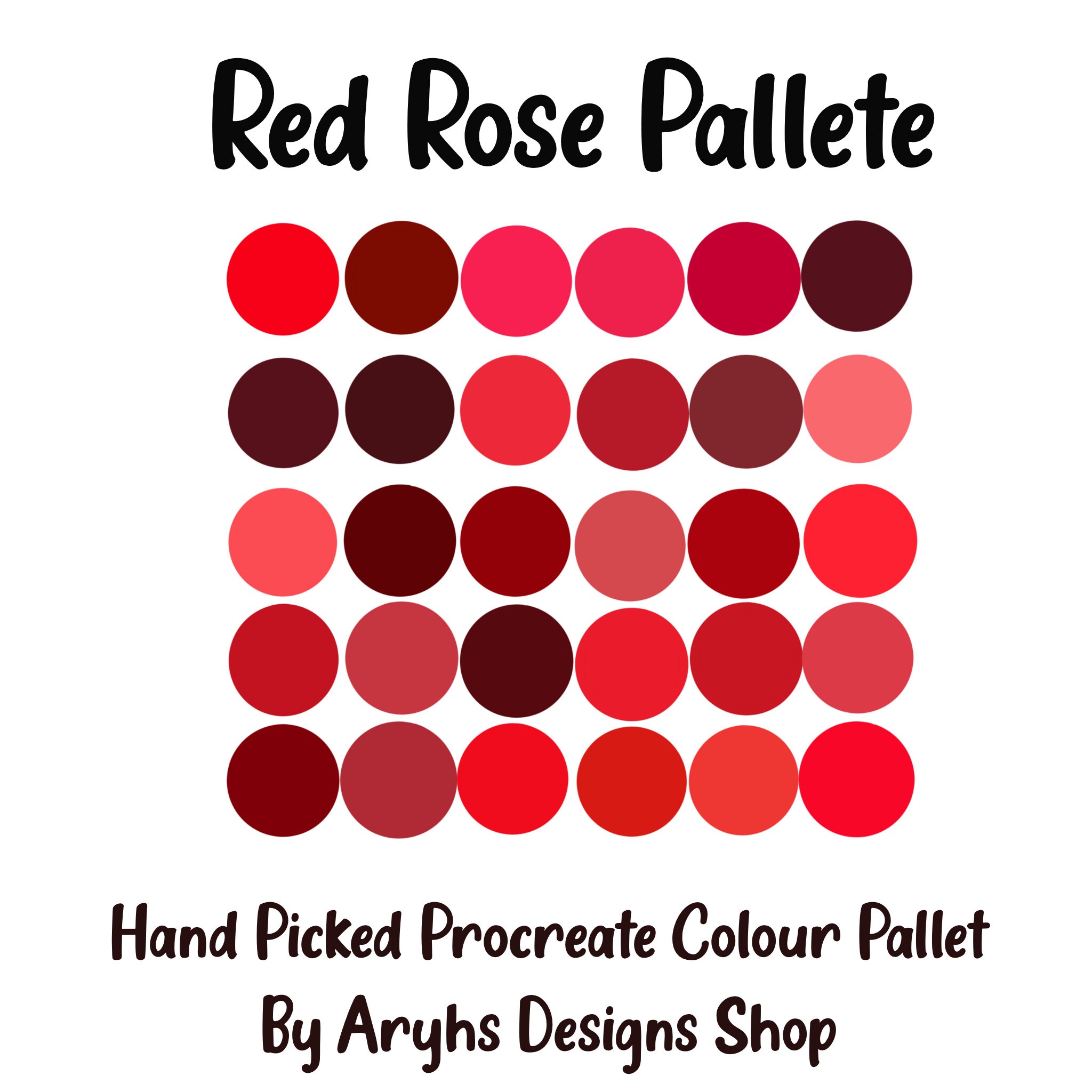 Red Rose Procreate P - Etsy