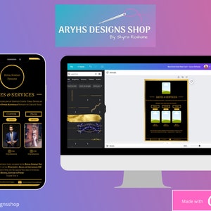 DIY Simple Black and Gold Fashion Designer Rate Card Canva Editable ...