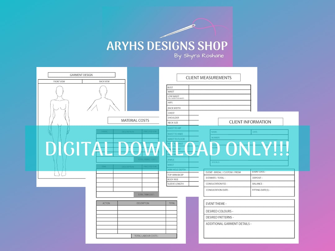 Custom Consultation PDF Pages - Aryhs Designs Shop - Fashion Designer ...