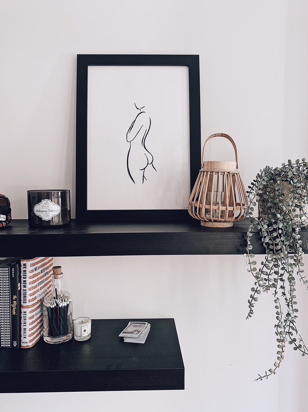 FREYA Original Hand Painted Line Art - Etsy