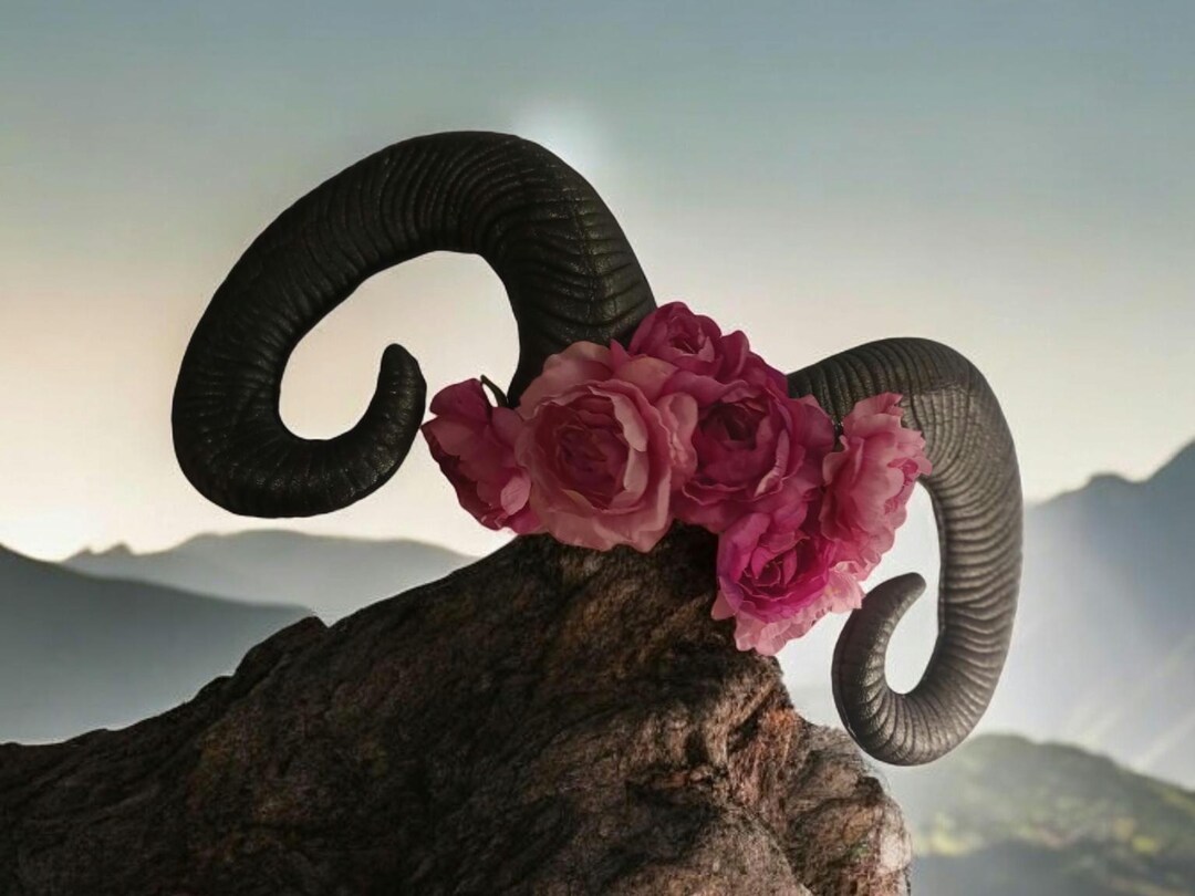 Large Gothic Horns With Roses - Etsy