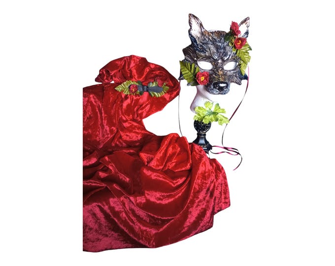 Little Red Riding Hood Printable Coloring Masks, Little Red, Wolf Mask ...