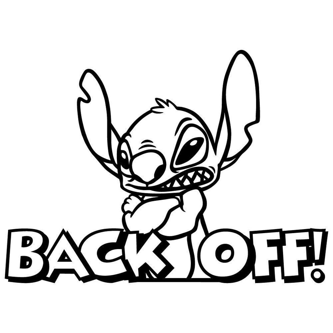 Disney Stitch Back off Sticker Decal Vinyl Glass Car Lilo and - Etsy