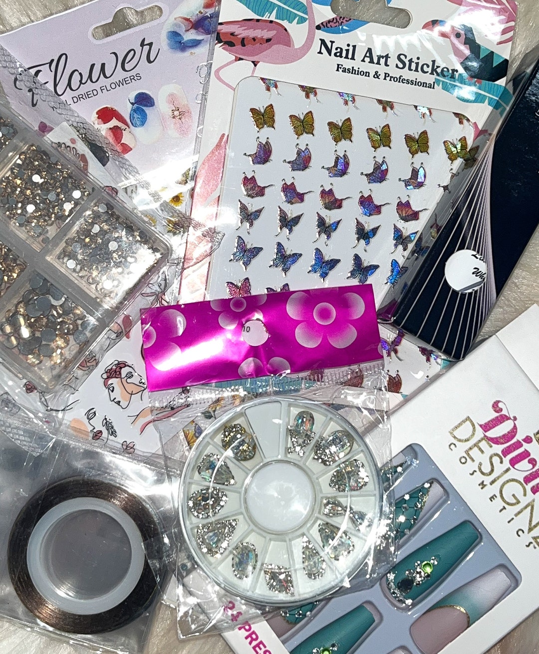 Mystery Nail Grab Bag Mystery Nail Art Supplies Kit Nail - Etsy