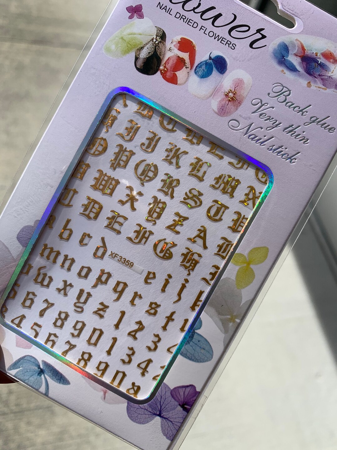 Large Gold Foil Letters Stickers - Times New Roman Letters Nail Decals ...