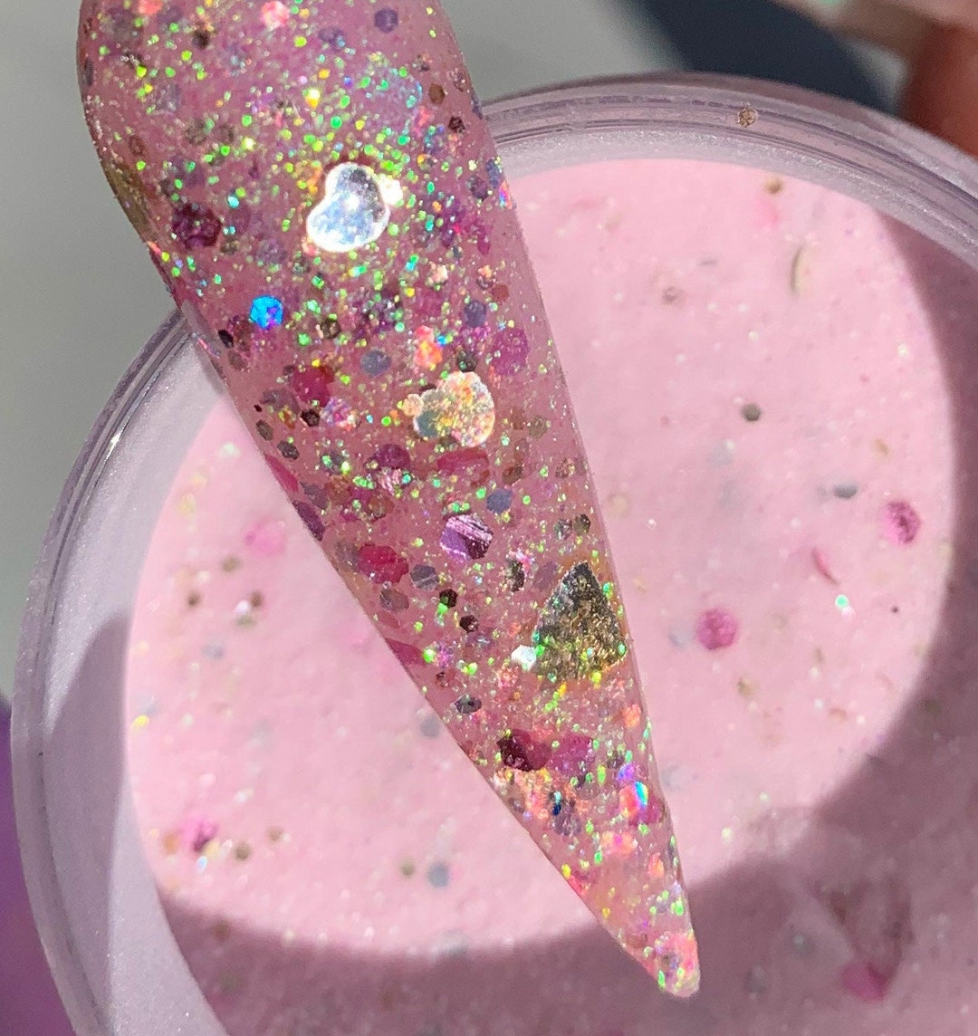 Love of My Life, Pink Glitter Acrylic Powder, Acrylic Powder, Dip ...