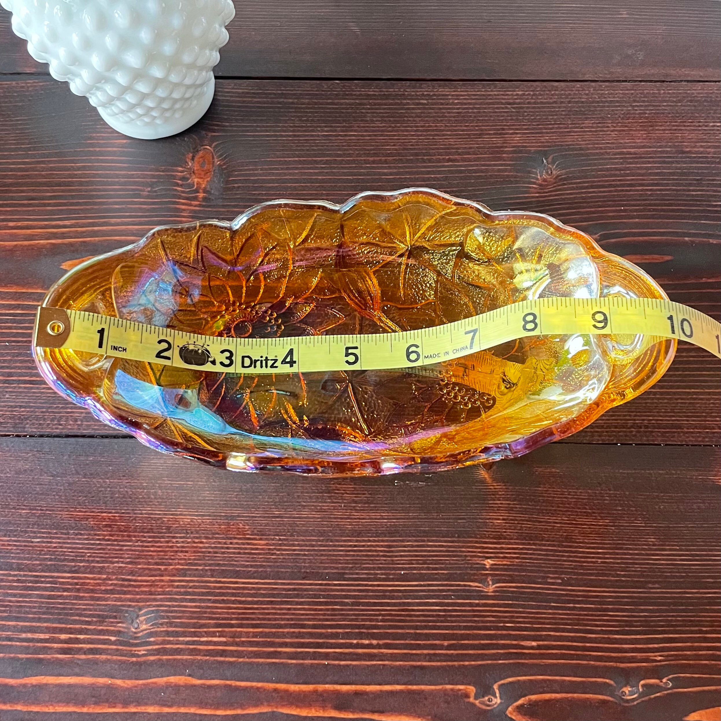 Indiana Marigold Carnival Glass Lily Pons Relish Dish - Etsy