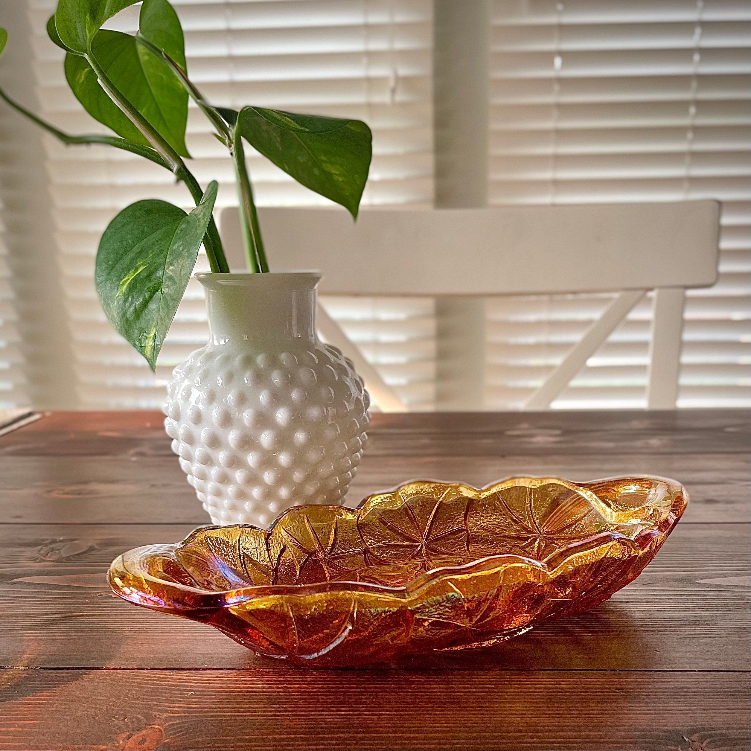 Indiana Marigold Carnival Glass Lily Pons Relish Dish - Etsy