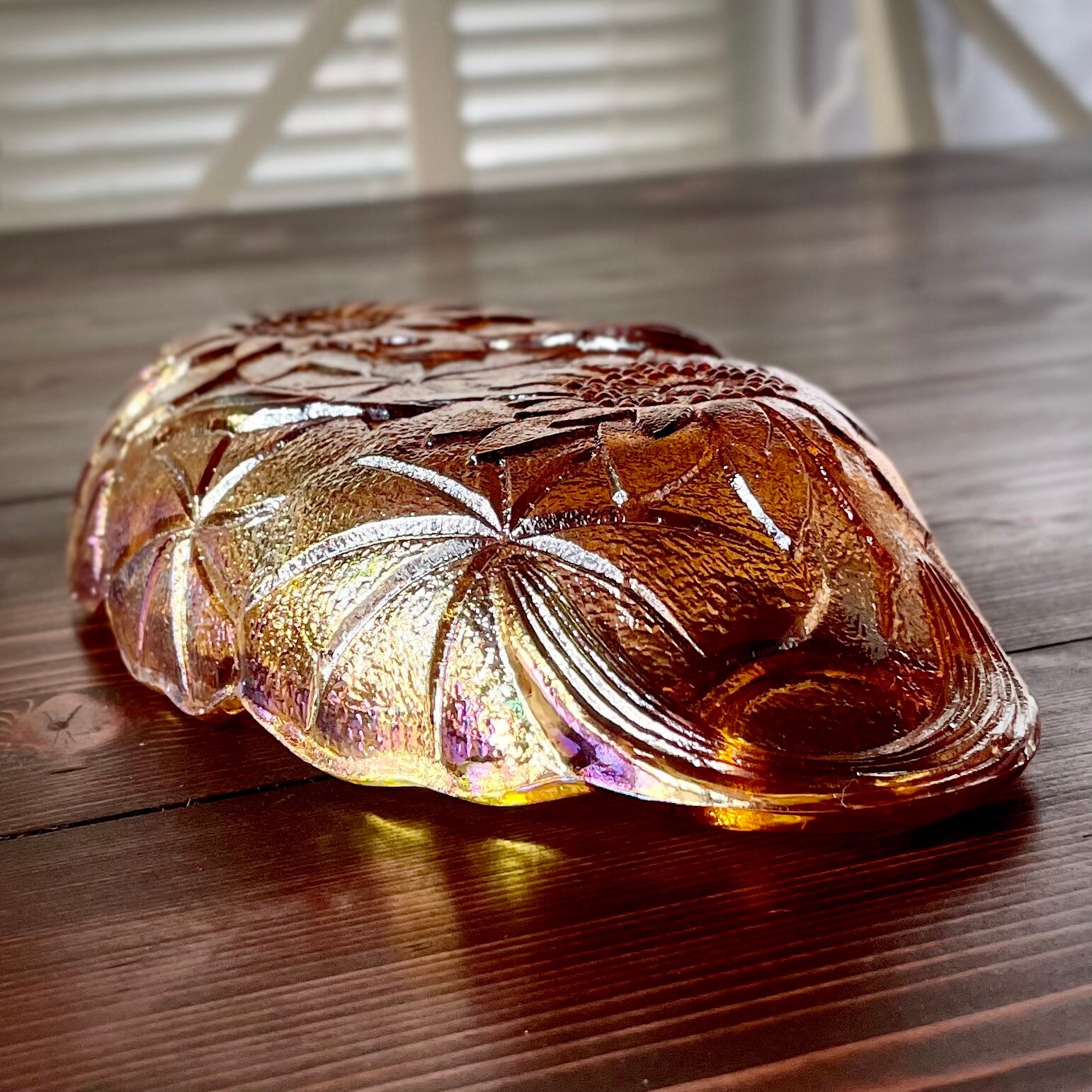 Indiana Marigold Carnival Glass Lily Pons Relish Dish - Etsy
