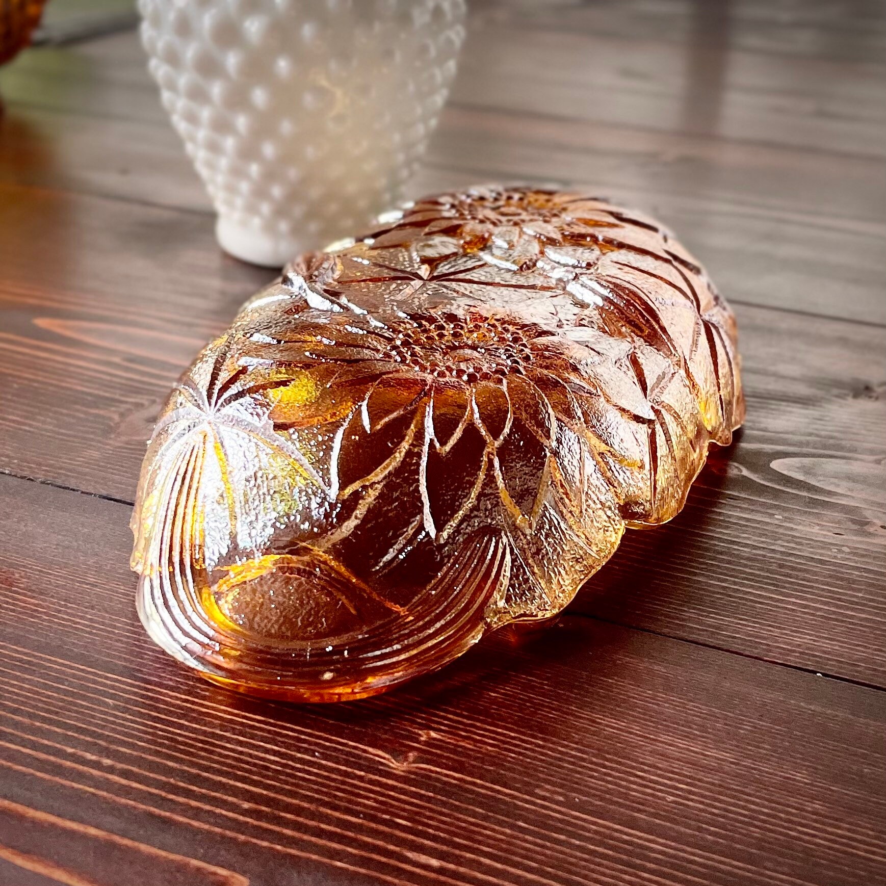 Indiana Marigold Carnival Glass Lily Pons Relish Dish - Etsy