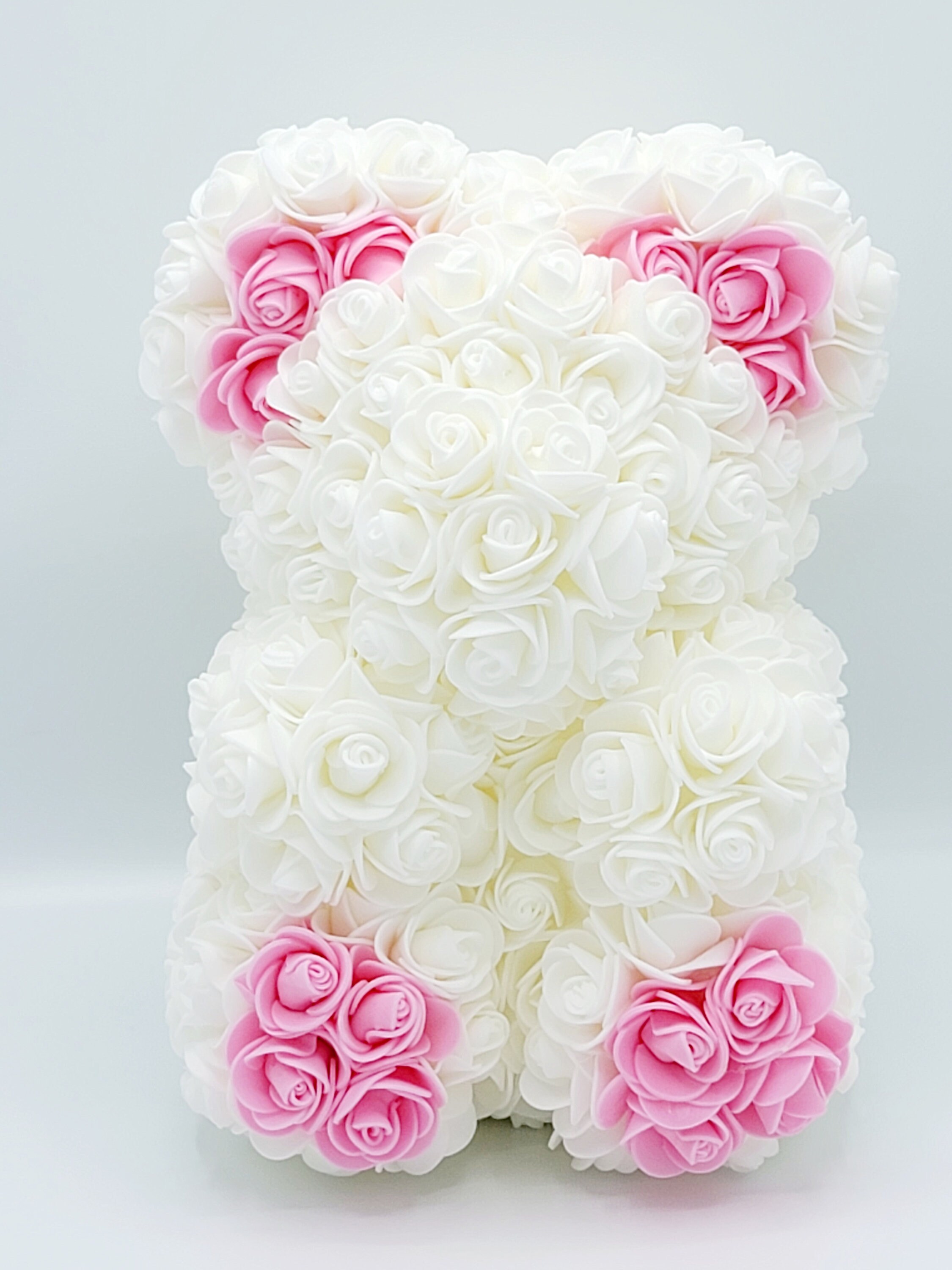 Pink Roses With Teddy Bear