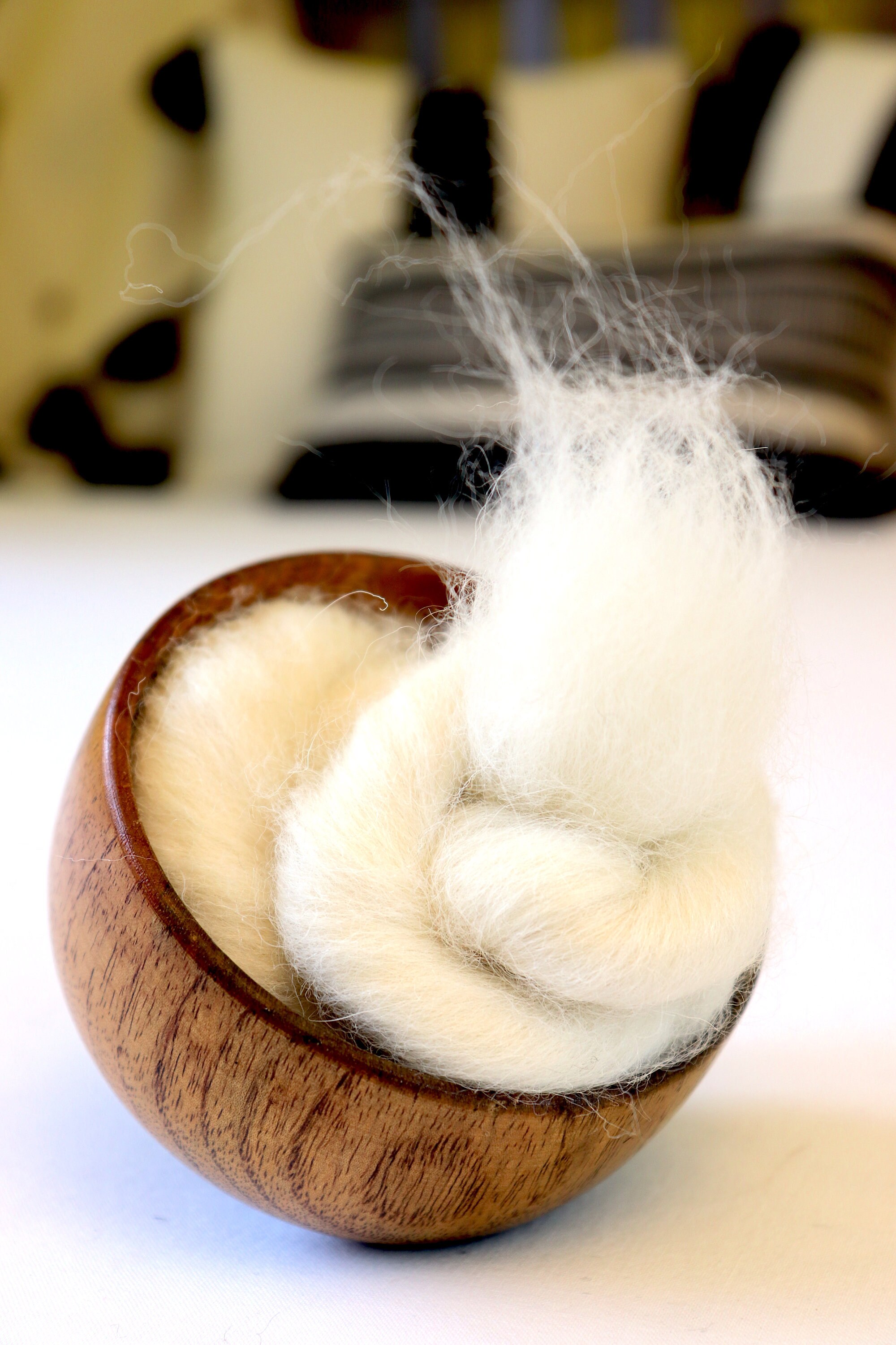 White Alpaca Roving Alpaca Wool Fiber Hand Spinning Soft Luxury Spin ...