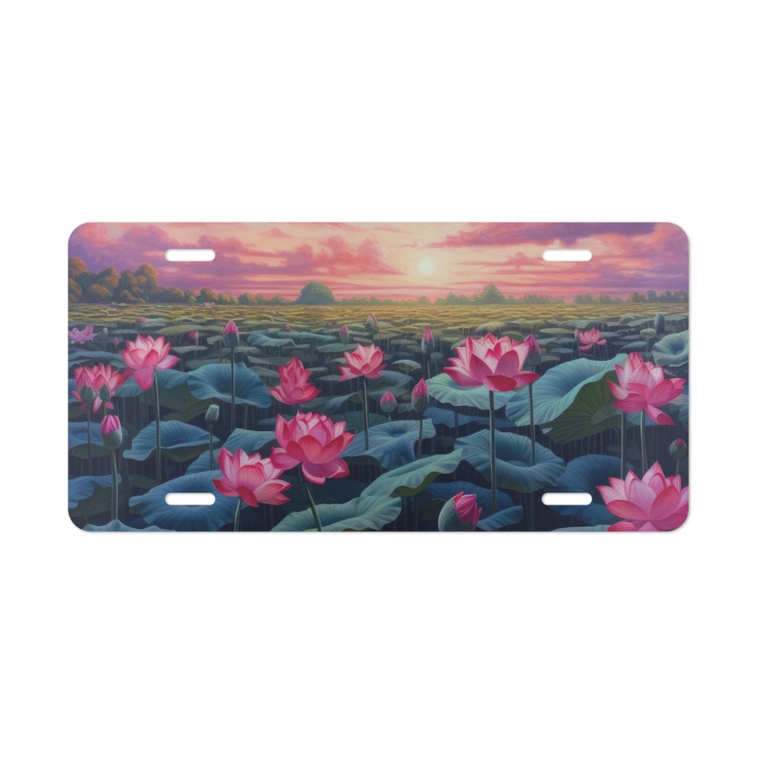 Lotus Field Vanity Plate, Lotus Field License Plate, Lotus Car License ...