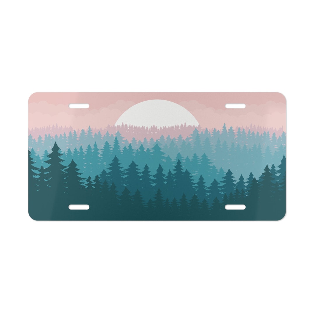 Mountain Sunrise Vanity Plate, Sunrise Car License Plate, Mountain ...