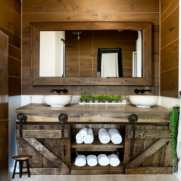 Country Rustic Bathroom Vanity - Etsy