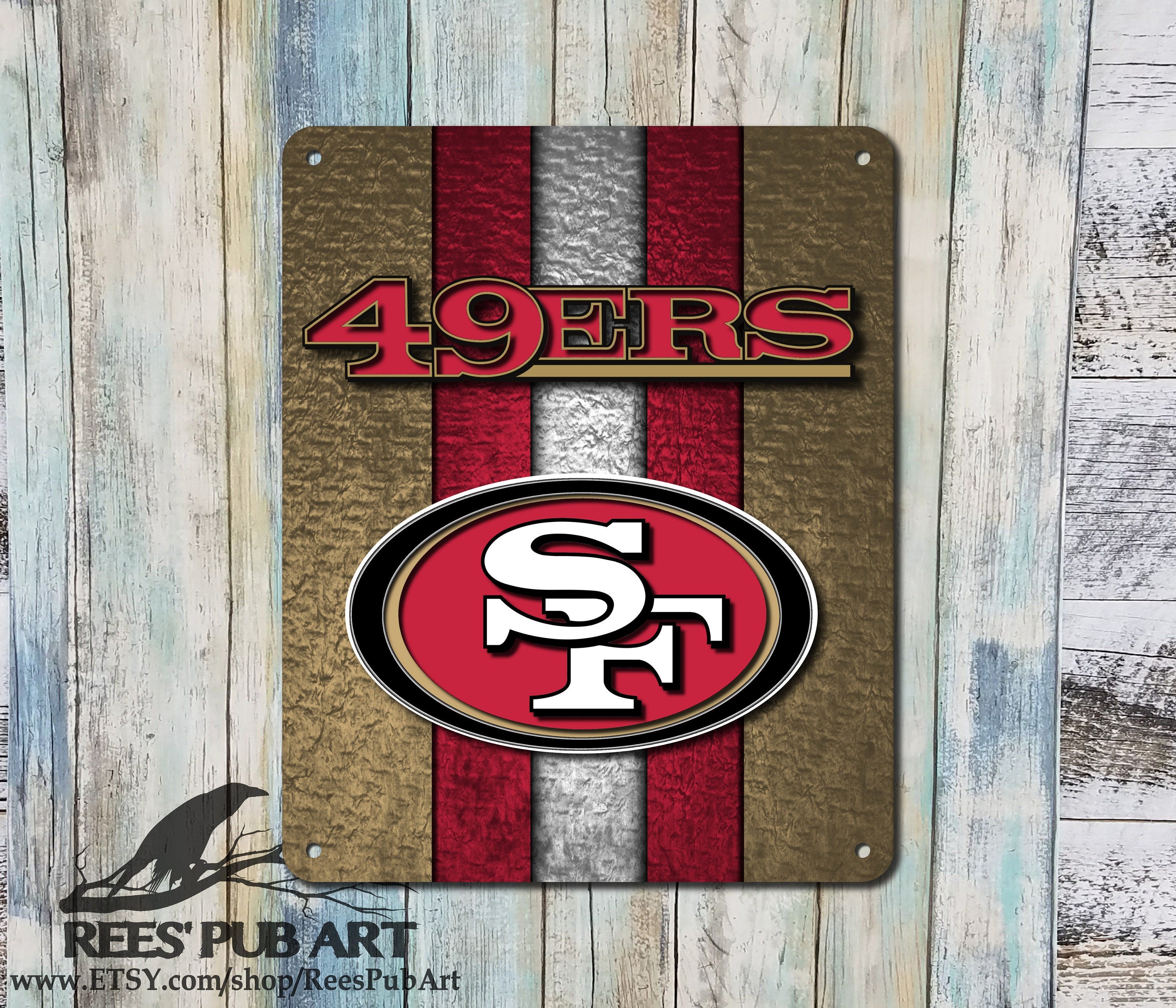 NFL SF 49ers Tin Sign 8x10 | Etsy