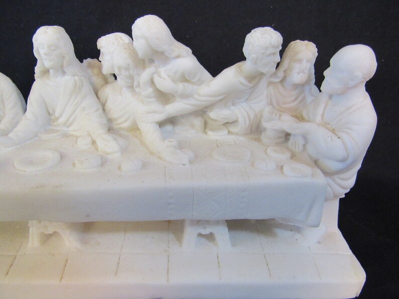 L Toni “last Supper” Composite Stone Sculpture, 10” Detailed Figurine ...