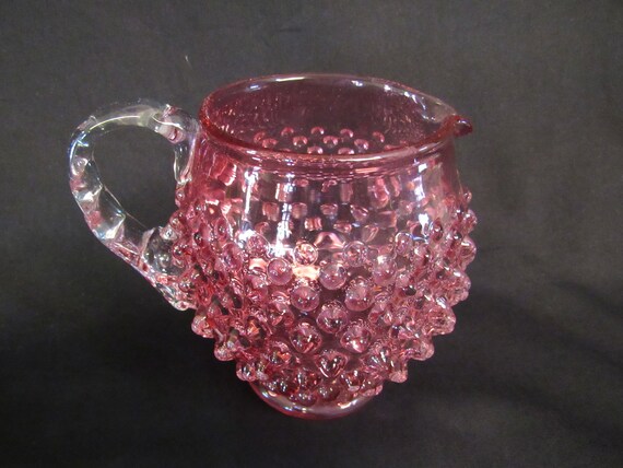 Fenton Ruby Overlay Hobnail Cranberry 4 Creamer Pitcher With - Etsy
