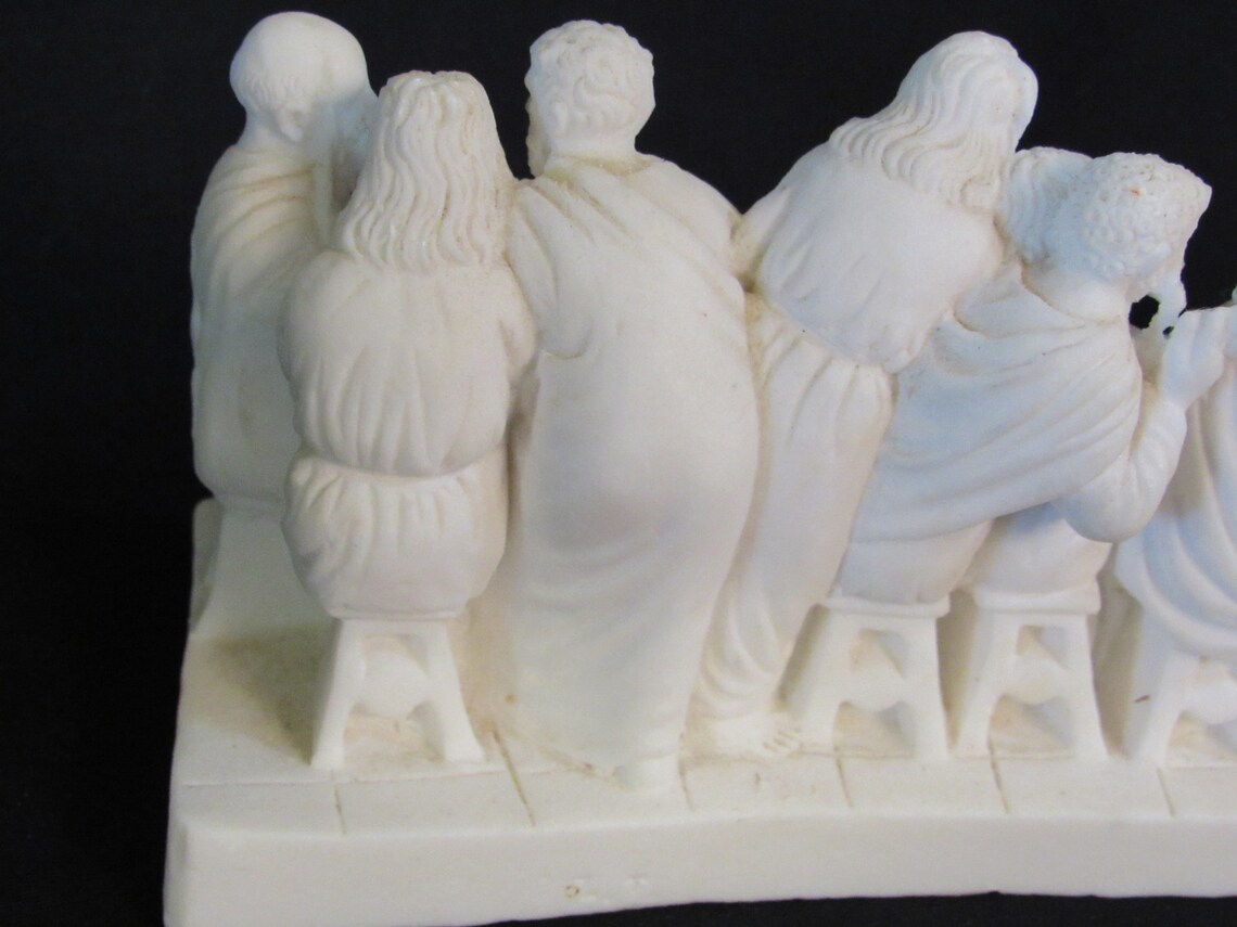 L Toni “last Supper” Composite Stone Sculpture, 10” Detailed Figurine ...