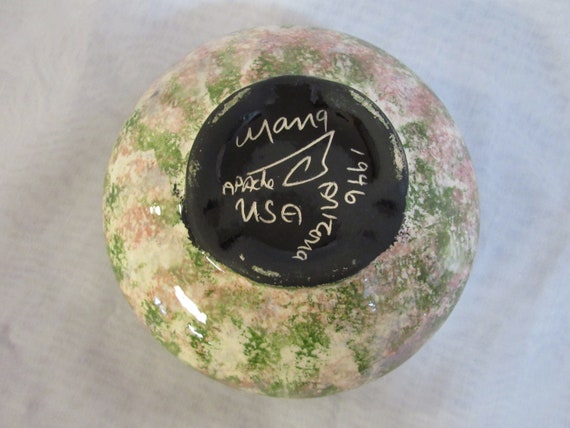 Mana Apache Hand Painted 6 Bowl Native American Pottery Dish | Etsy