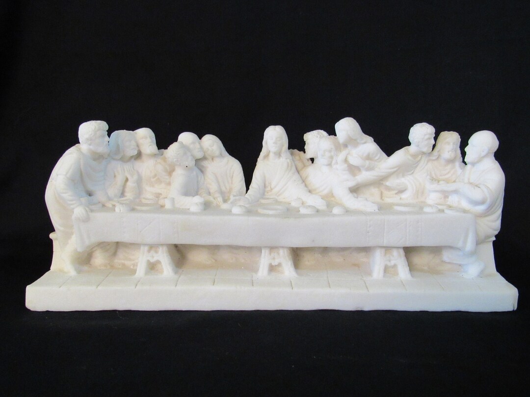 L Toni “last Supper” Composite Stone Sculpture, 10” Detailed Figurine ...