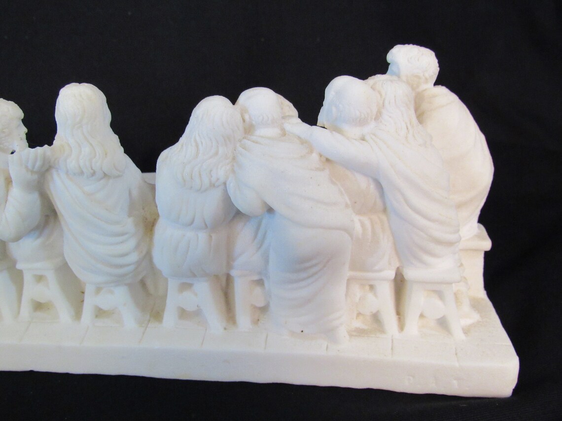 L Toni “last Supper” Composite Stone Sculpture, 10” Detailed Figurine ...