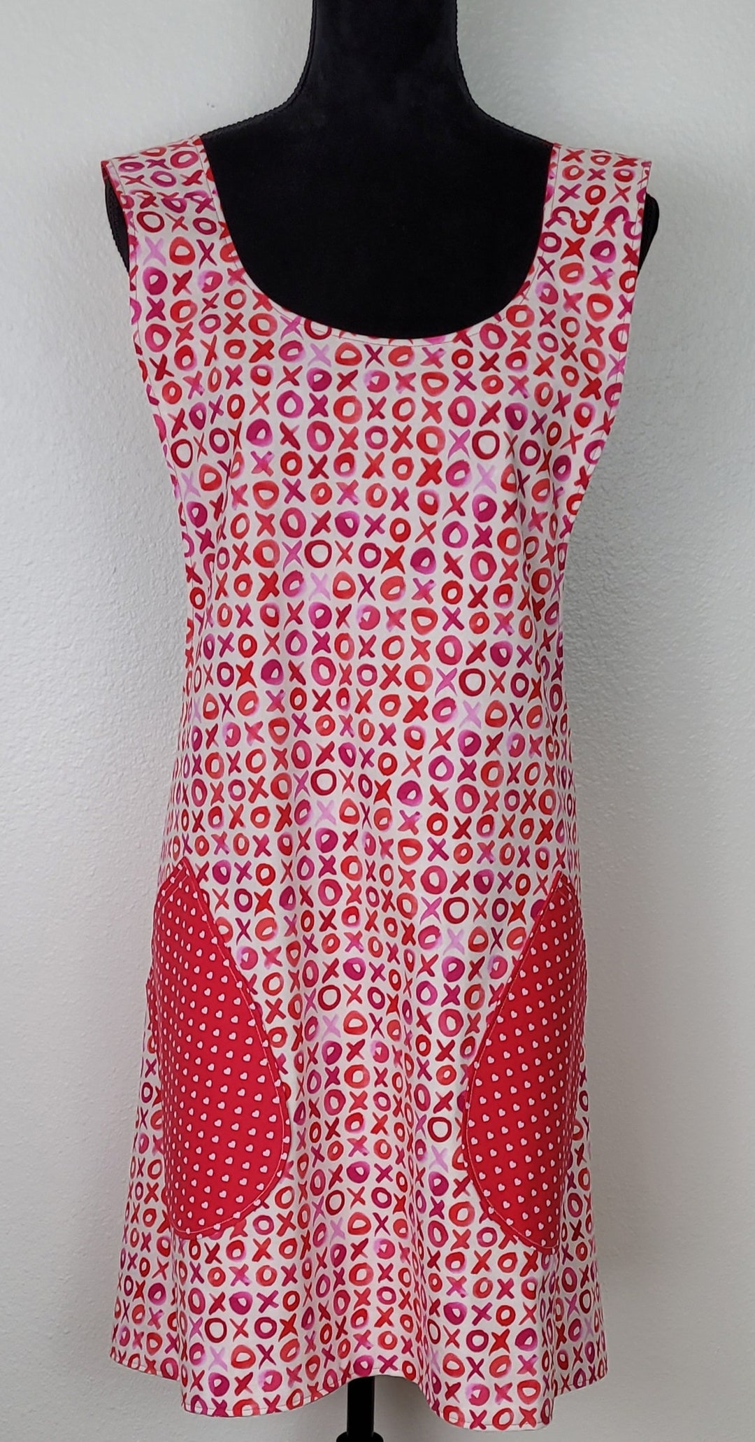 Women's Reversible Japanese Crossback Apron, No Ties, 2 Aprons in 1 ...