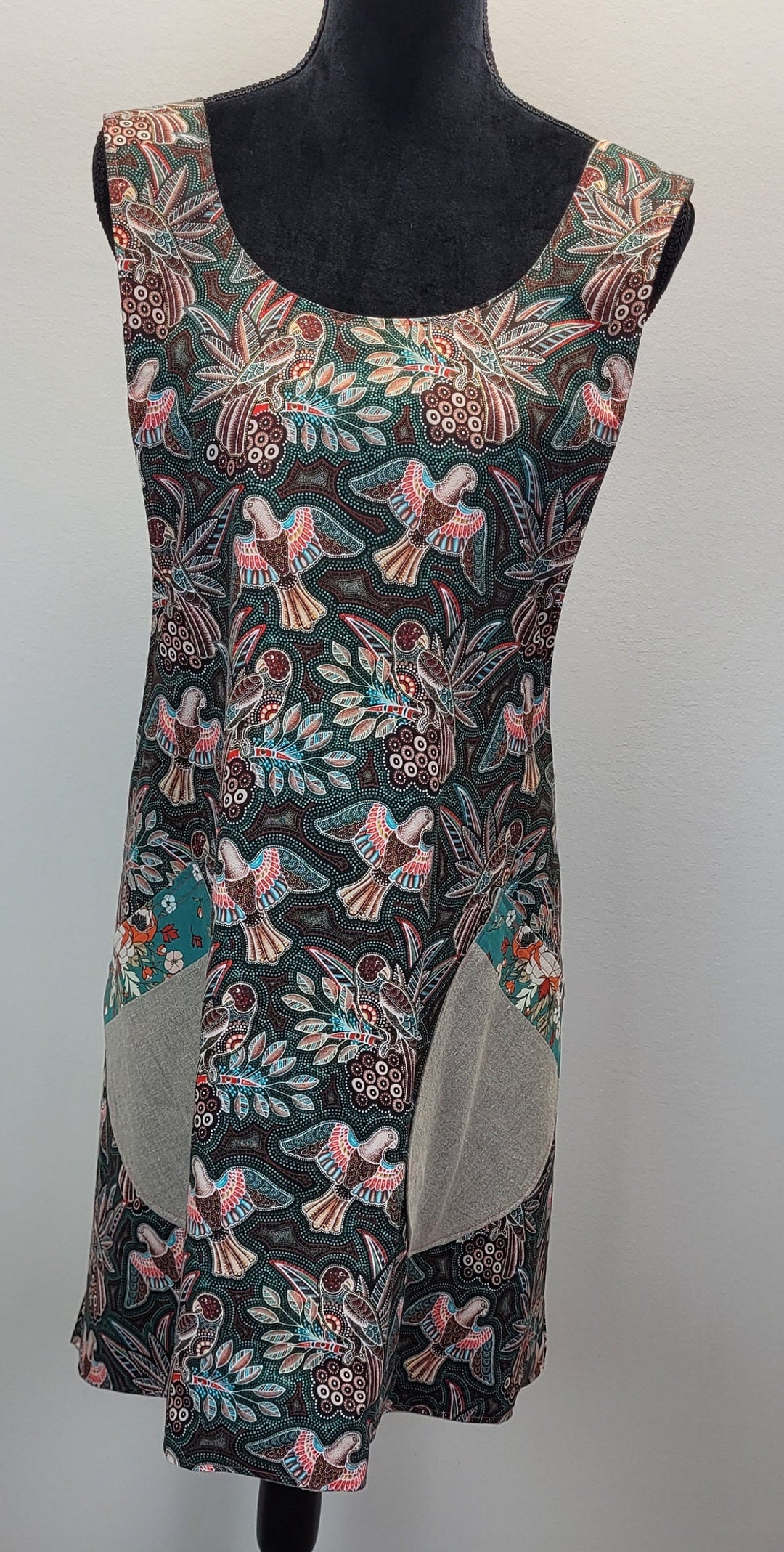 Women's Reversible Apron - Crossback Style - No Ties - 2 Aprons in 1 ...