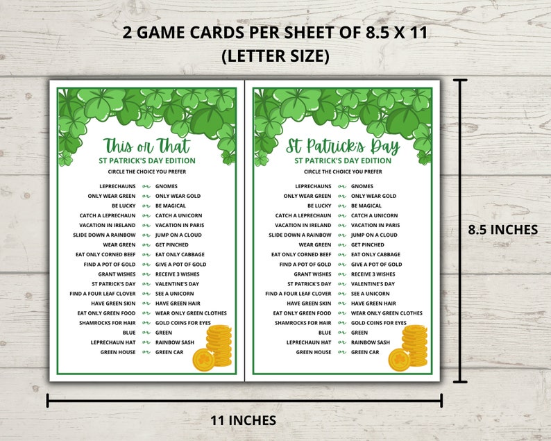 St Patrick's Day This or That Game, St Patrick's Day Would You Rather ...