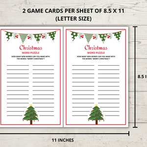 Christmas Word Puzzle Game, Winter Word Puzzle Game, Christmas Party ...