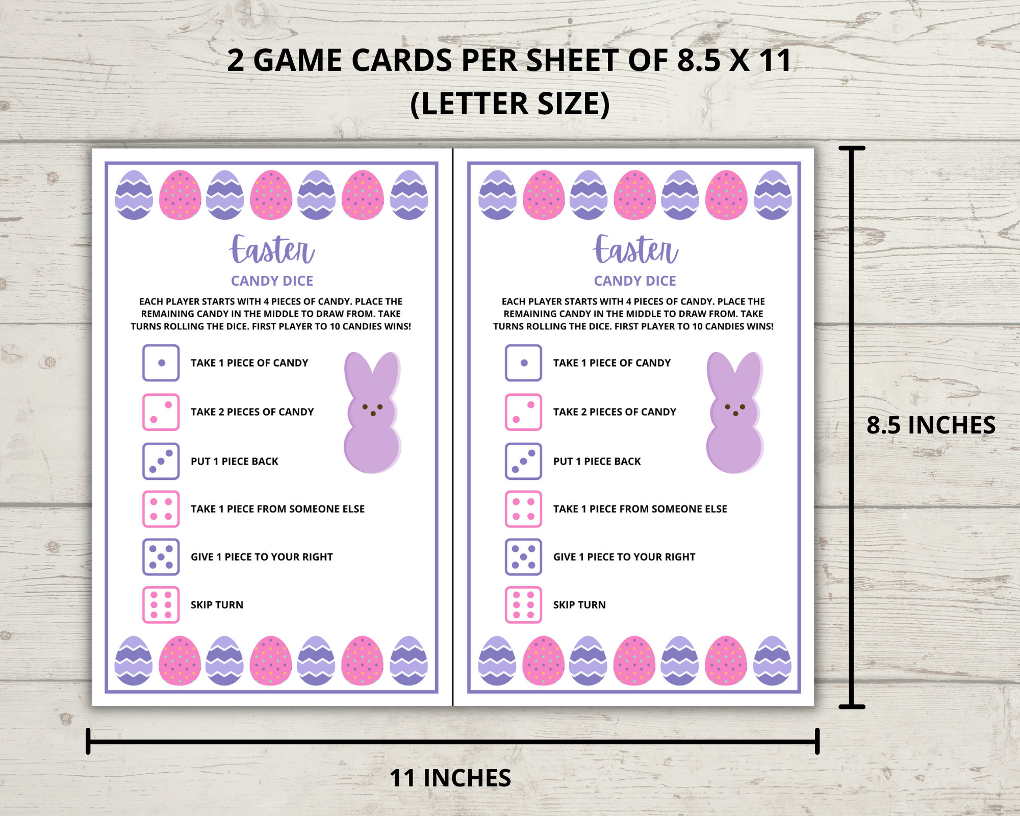 Easter Candy Dice Game, Easter Party Games, Easter Games for Kids, Fun ...