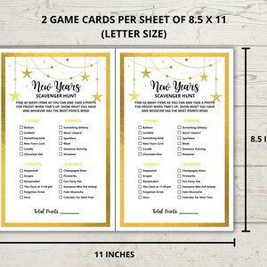New Years Scavenger Hunt, New Years Printable Game, Holiday Party Games ...
