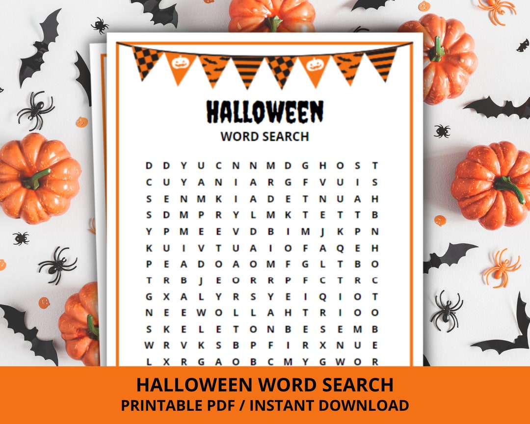 Halloween Word Search, Halloween Party Games, Halloween Word Search ...
