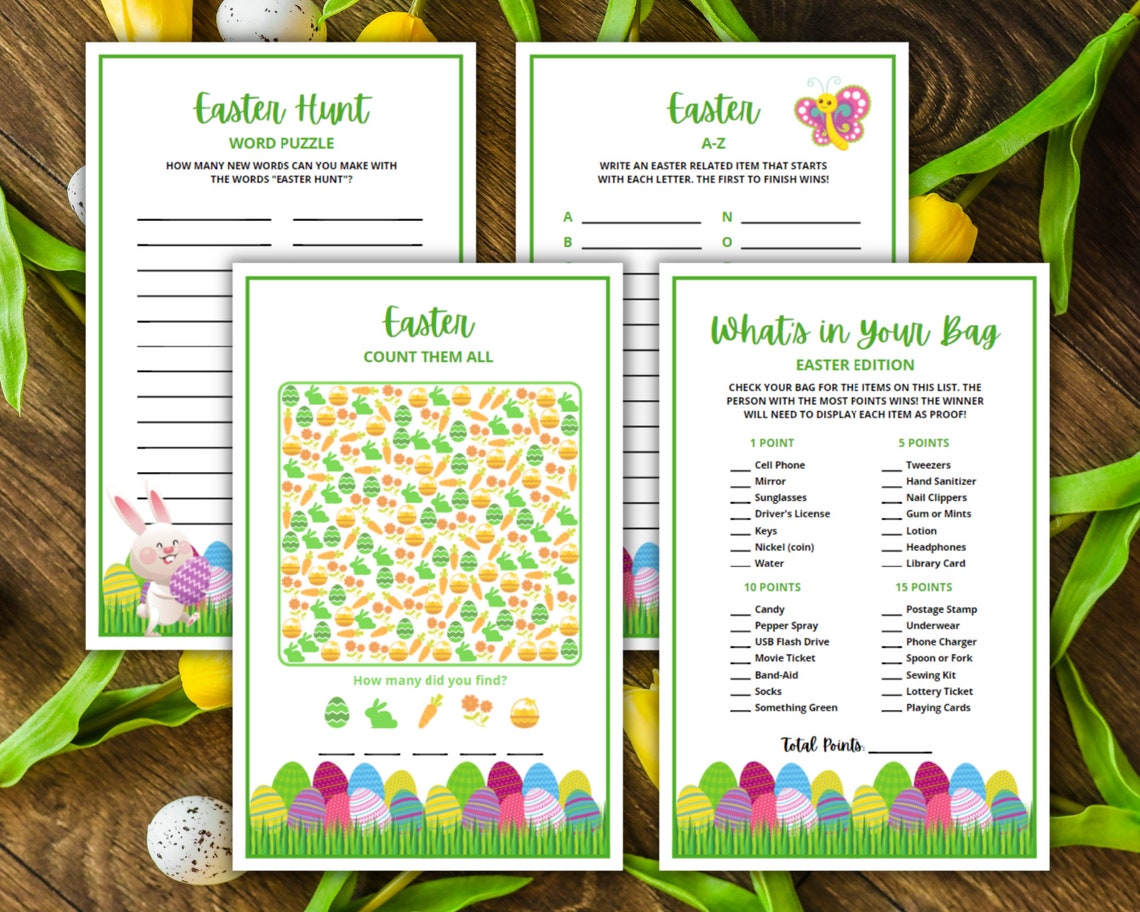 Easter Game Bundle, Easter Activities for Kids, Easter Printables ...