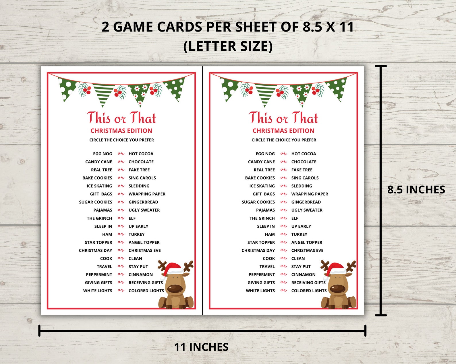 Christmas This or That, Christmas Would You Rather Game, Holiday Party ...