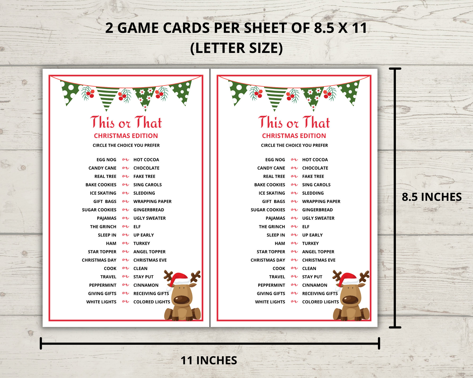 Christmas This or That, Christmas Would You Rather Game, Holiday Party ...