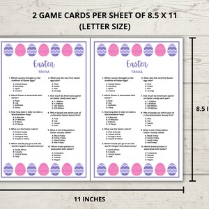 Easter Trivia Game, Printable Easter Games, Easter Day Game, Printable ...