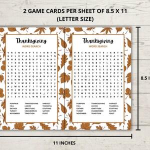 Thanksgiving Word Search, Thanksgiving Party Games, Autumn Word Search ...